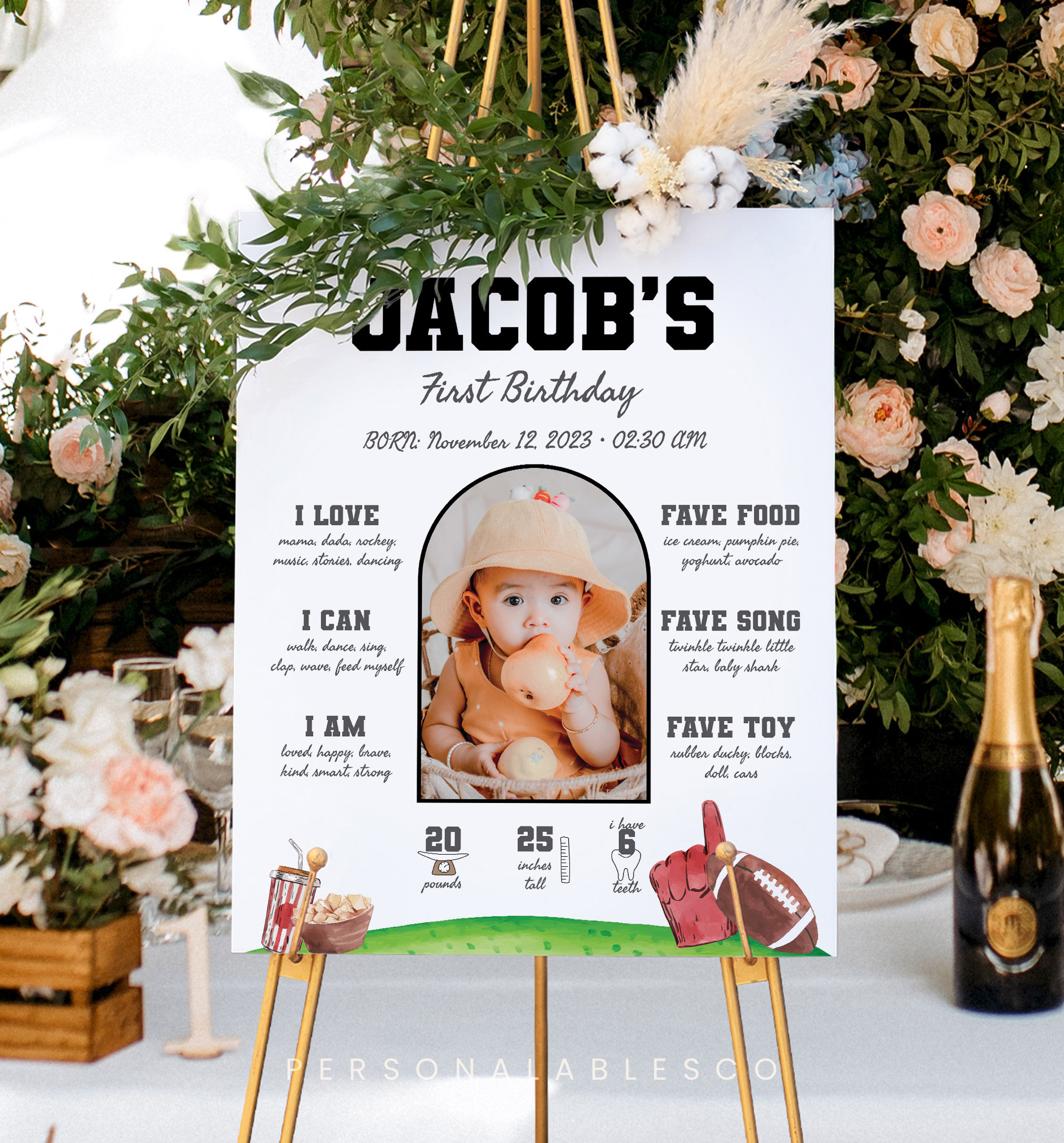 First Year Down Milestone Board Birthday Welcome Sign First - Etsy