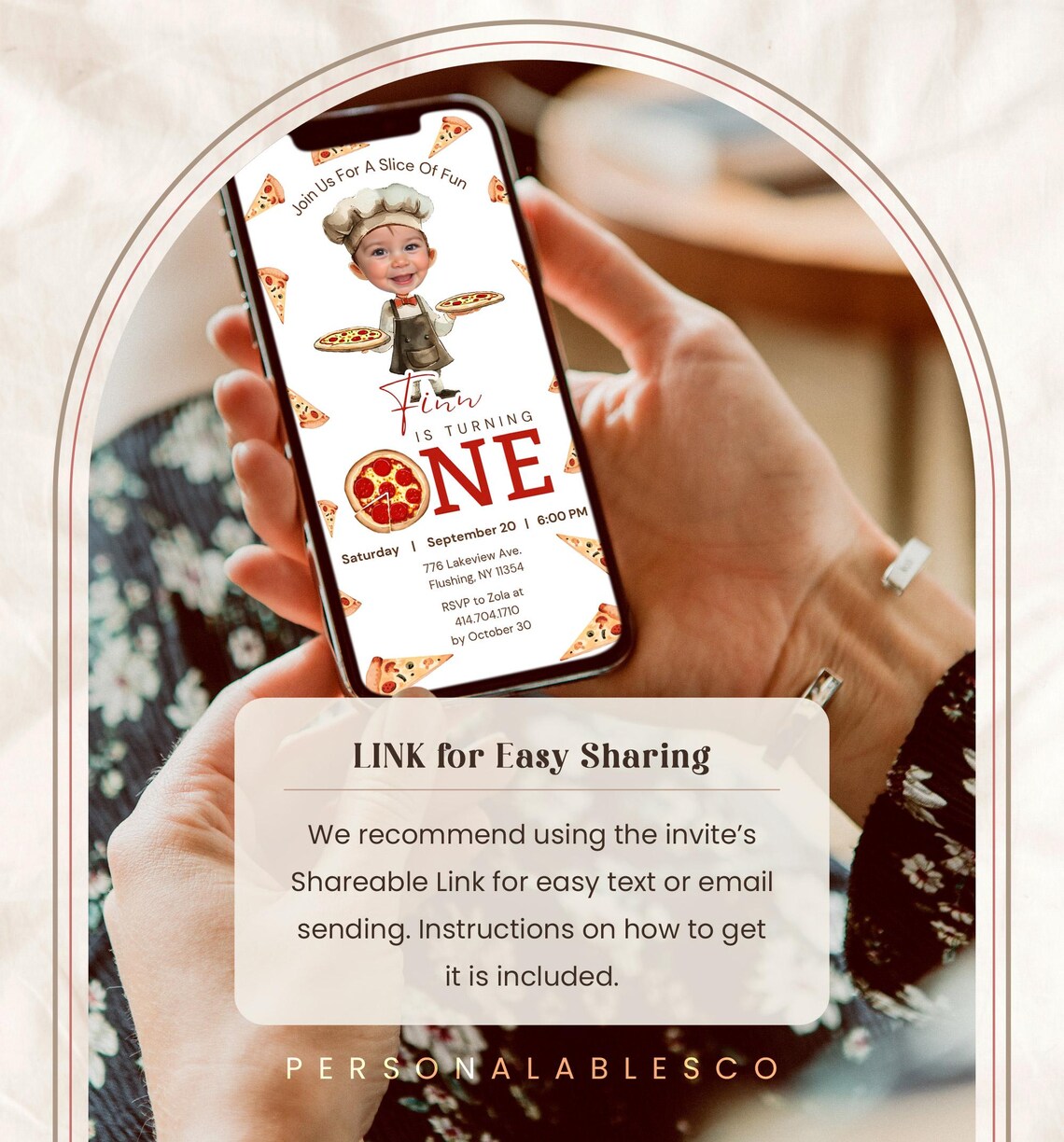 Editable Slice of Fun 1st Birthday Invitation Video With Photo ...