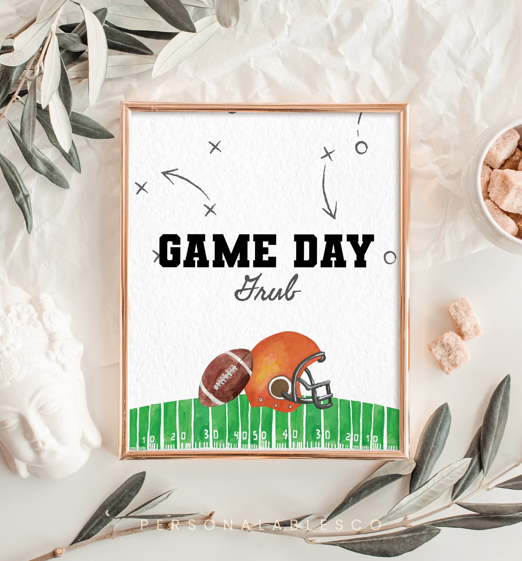 Football Birthday Party Sign Printable First Football Party - Etsy