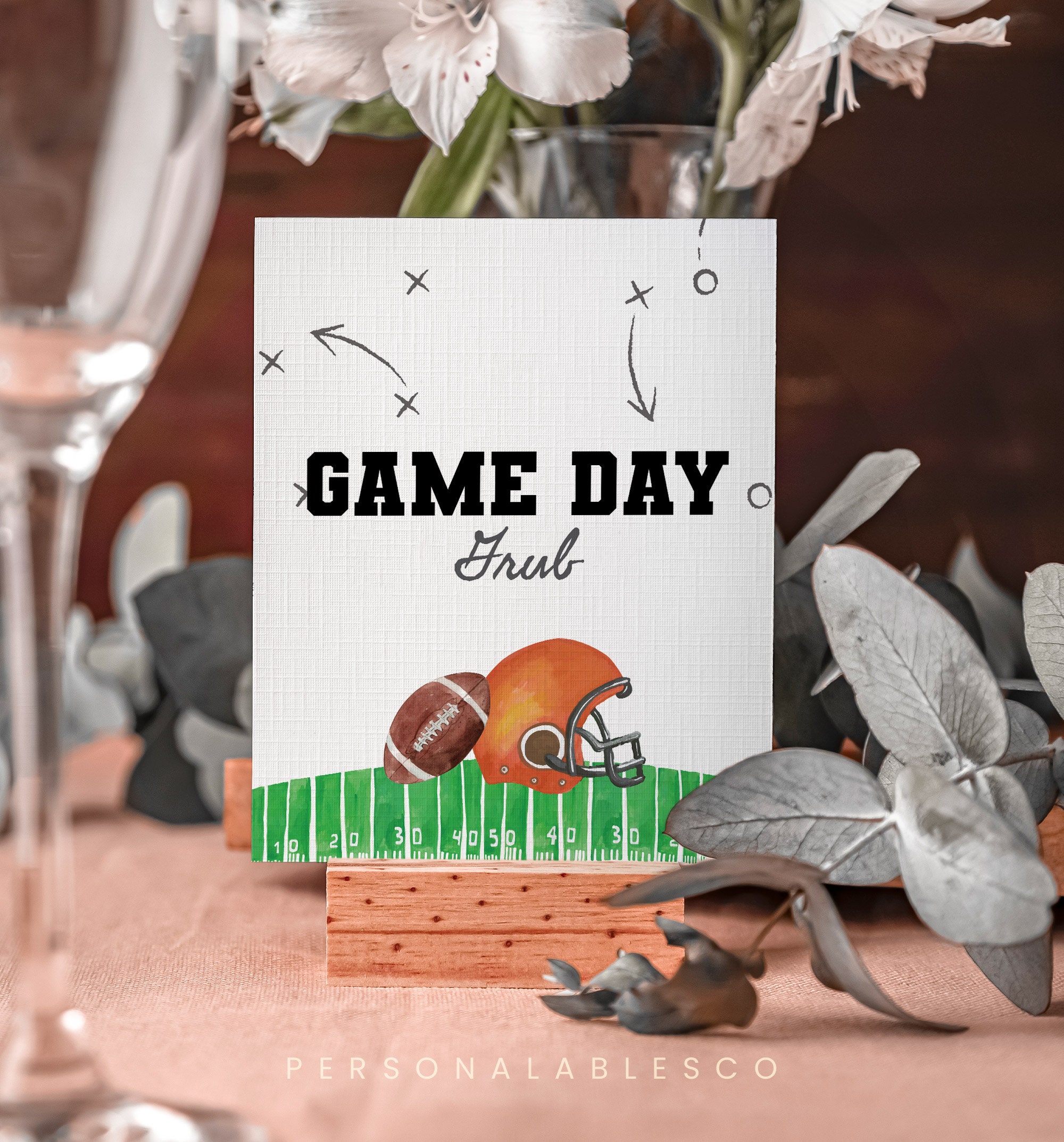 Football Birthday Party Sign Printable First Football Party - Etsy
