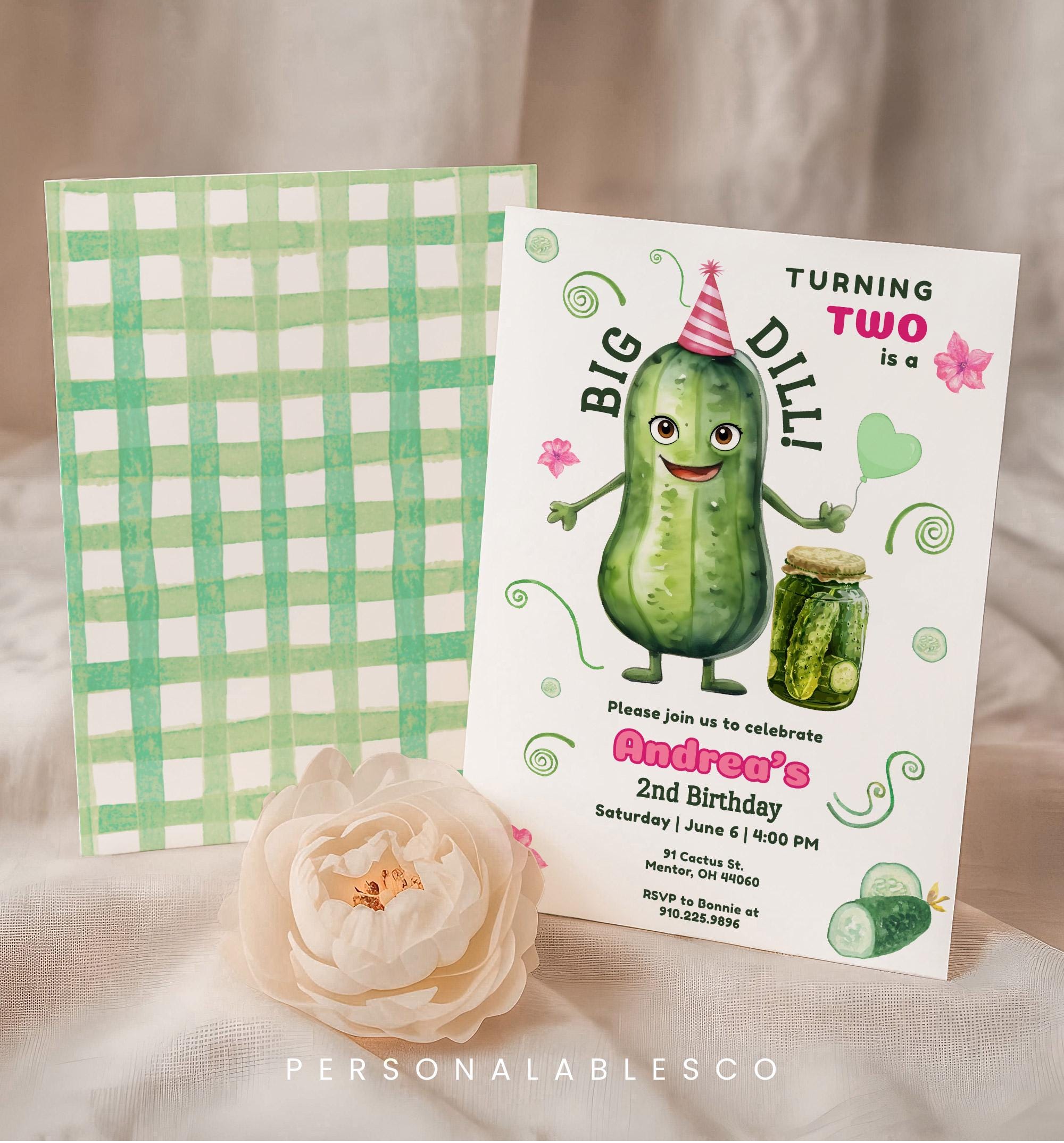 Editable Big Dill Pickle Birthday Invitation Printable Personalables ...