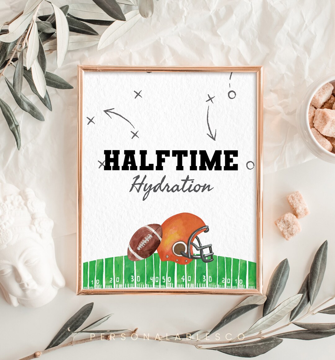 Football Birthday Party Sign Printable Kick off Happy Birthday Sign ...