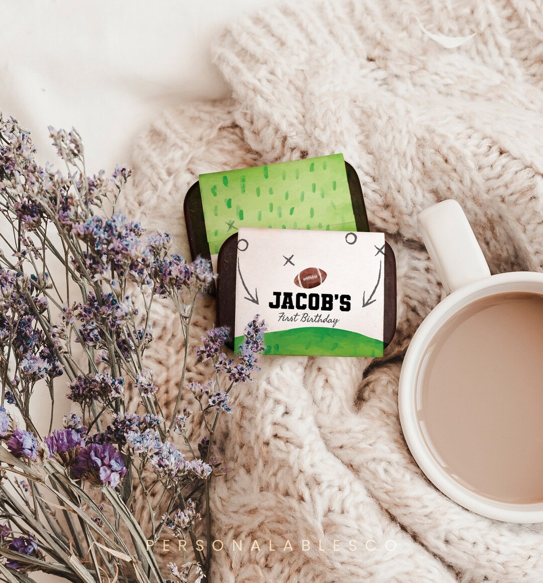 Football Candy Bar Wrapper Birthday Mini Chocolate Downloadable Wrap ...