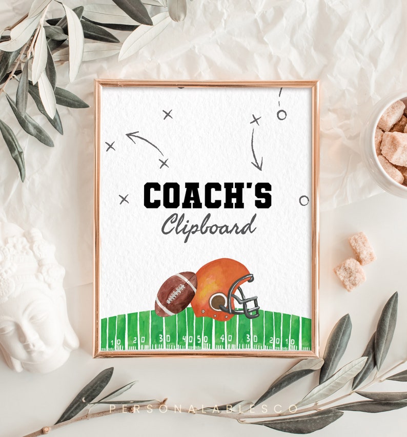 Football Birthday Party Sign Printable Game on Sports Birthday American ...