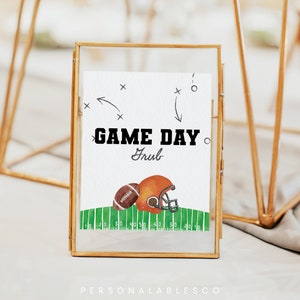 Football Birthday Party Sign Printable First Football Party Printable ...
