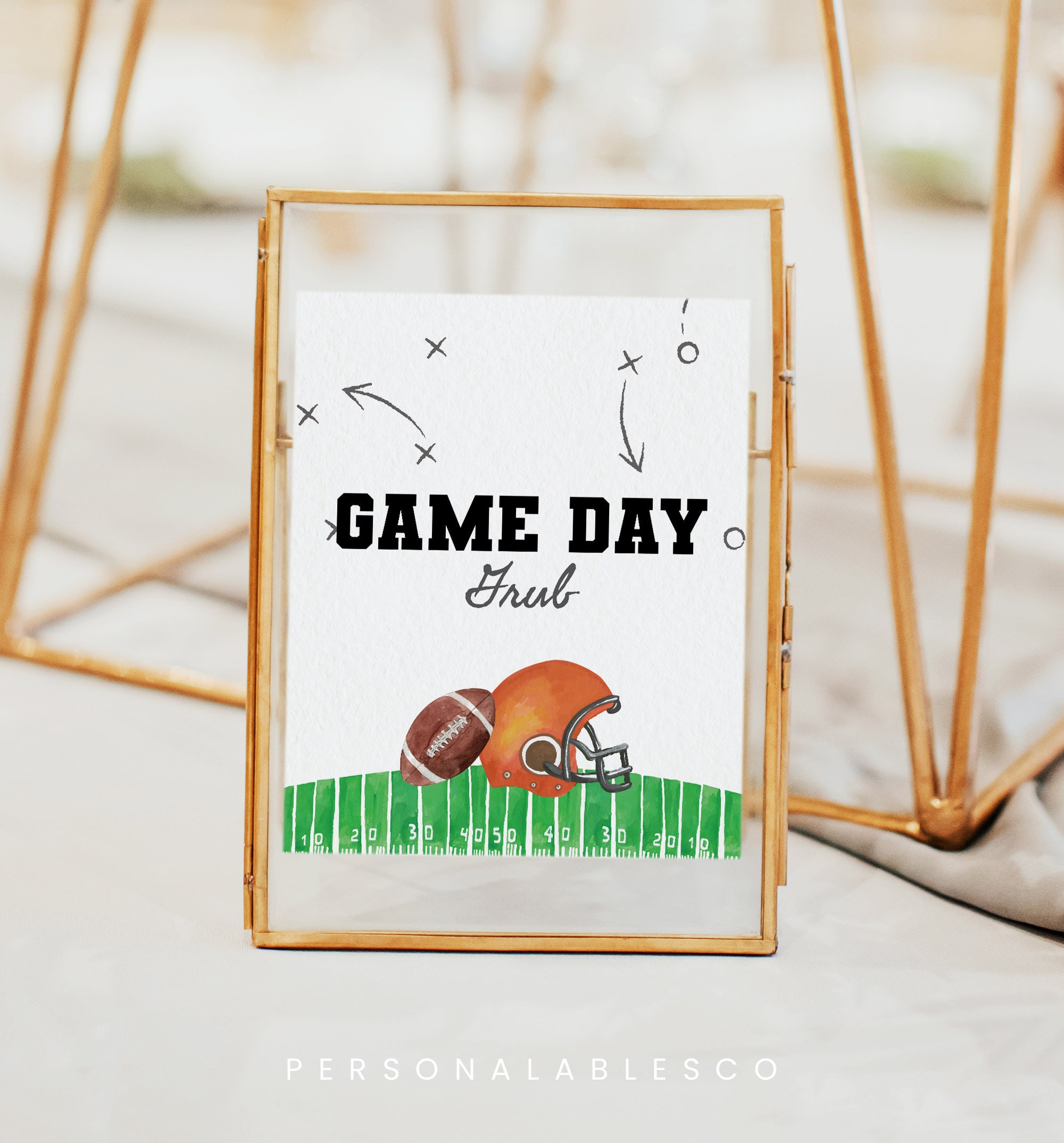 Football Birthday Party Sign Printable First Football Party - Etsy