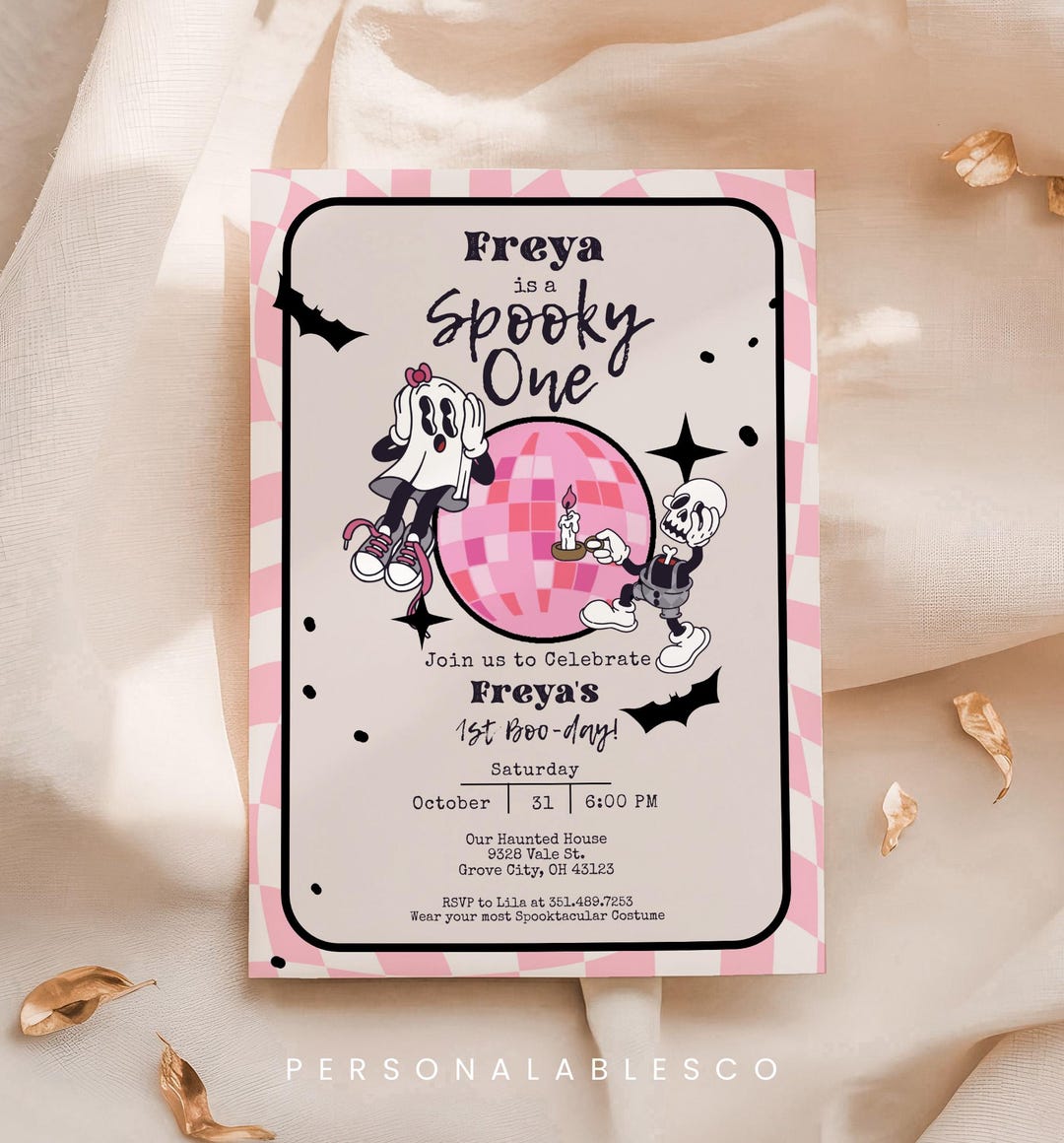 Editable Spooky One Halloween First Birthday Invitation Printable Let's ...