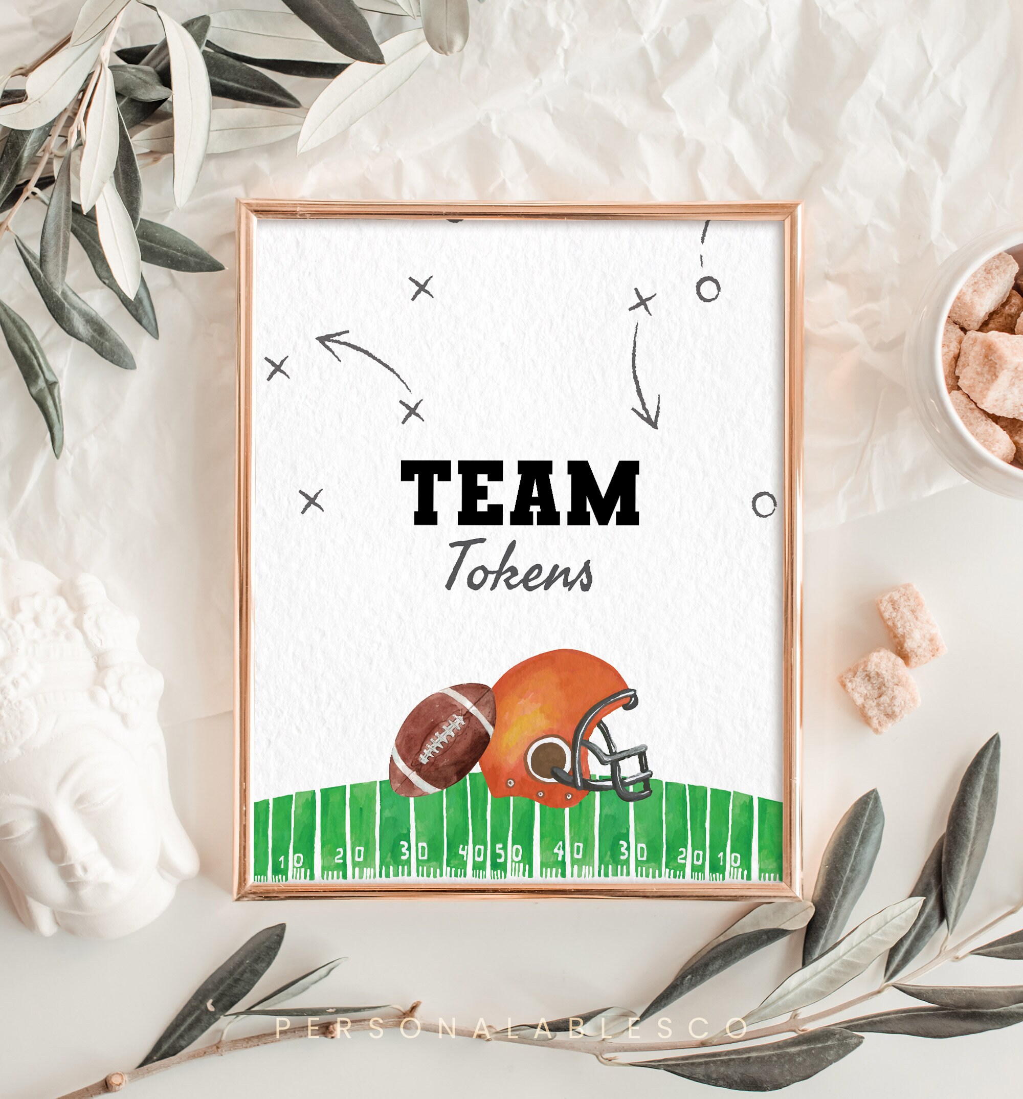 Football Birthday Party Sign Printable Birthday Welcome Sign - Etsy