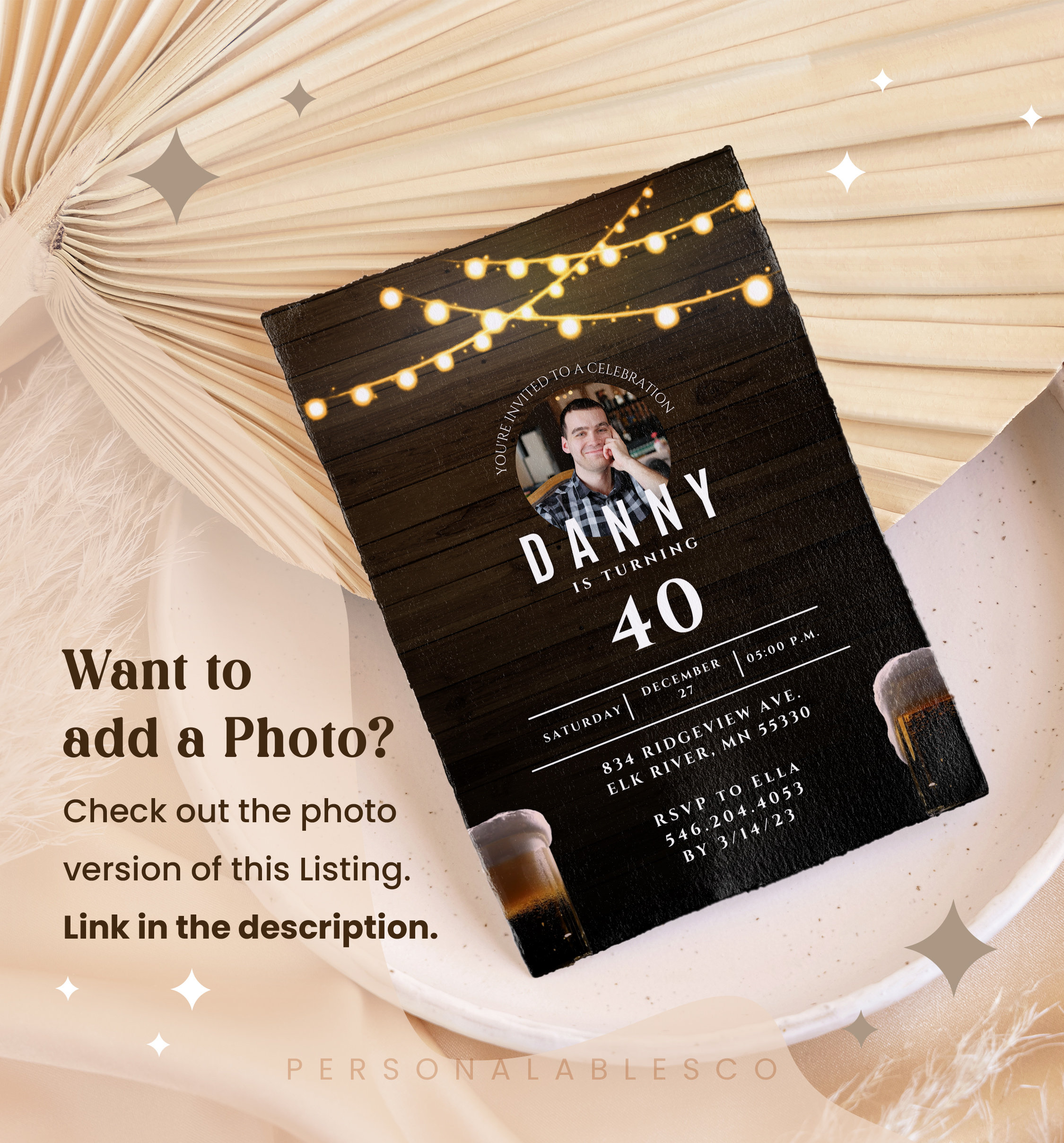 Editable Any Age Male Birthday Invite Whiskey Bday Party Invitation ...