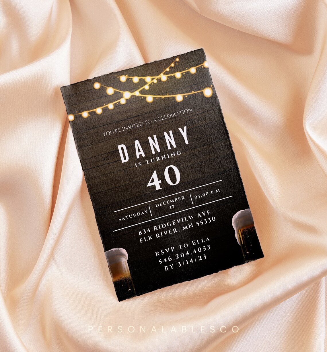 Editable Any Age Male Birthday Invite Whiskey Bday Party Invitation ...