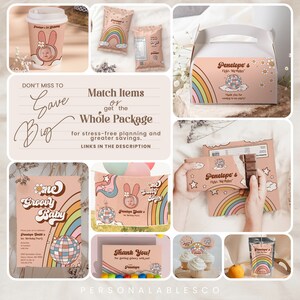 Editable Groovy First Birthday Milestone Board With Picture Retro Baby ...