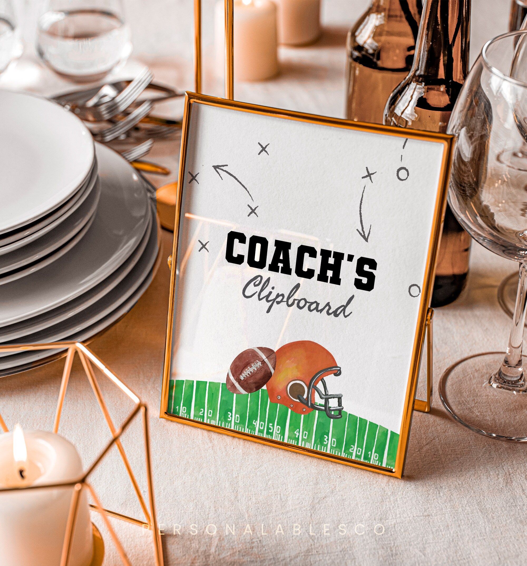 Football Birthday Party Sign Printable Game on Sports Birthday American ...