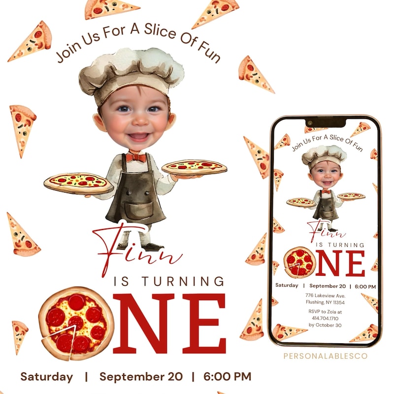 One Slice of Fun Invite - Etsy