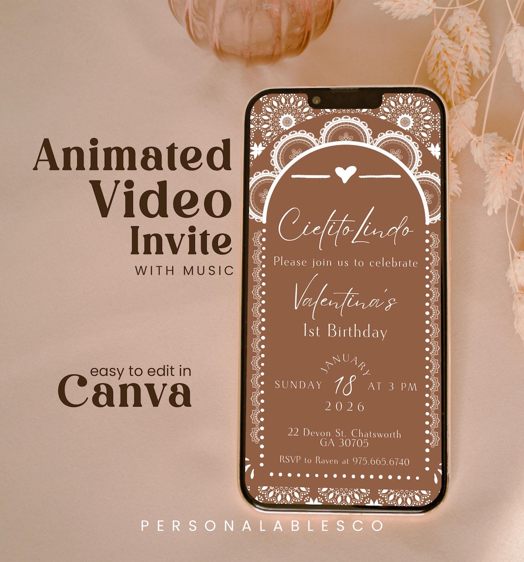 Editable Cielito Lindo 1st Birthday Invitation Template Mexican Theme ...