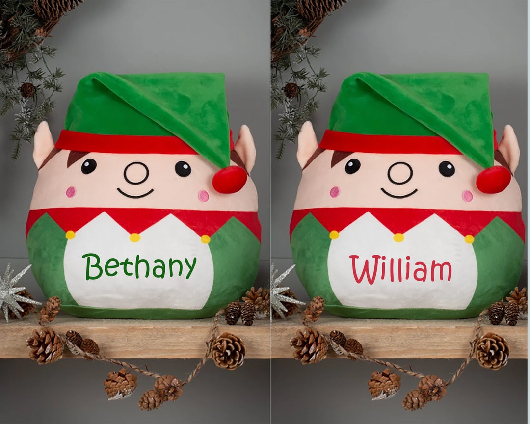 Christmas Squishmallow Squishy Elf Squidgy Personalised With - Etsy