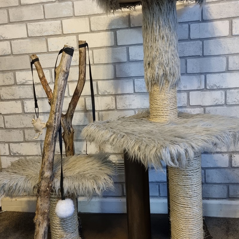 Natural Branch Cat Tree Etsy
