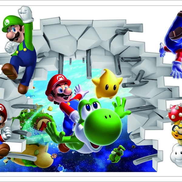 Super Mario Wall Decal - Etsy