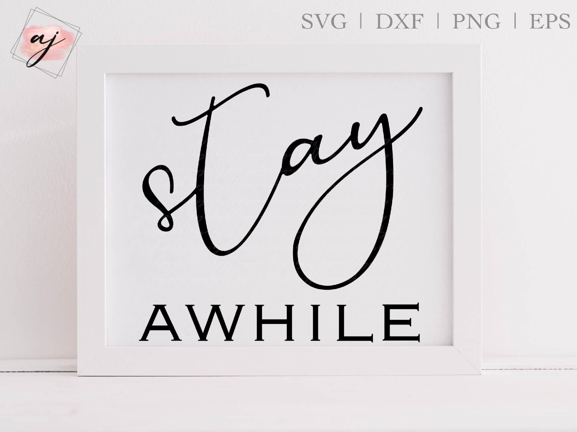 Stay Awhile SVG Stay Awhile Sign SVG Welcome Sign Modern - Etsy