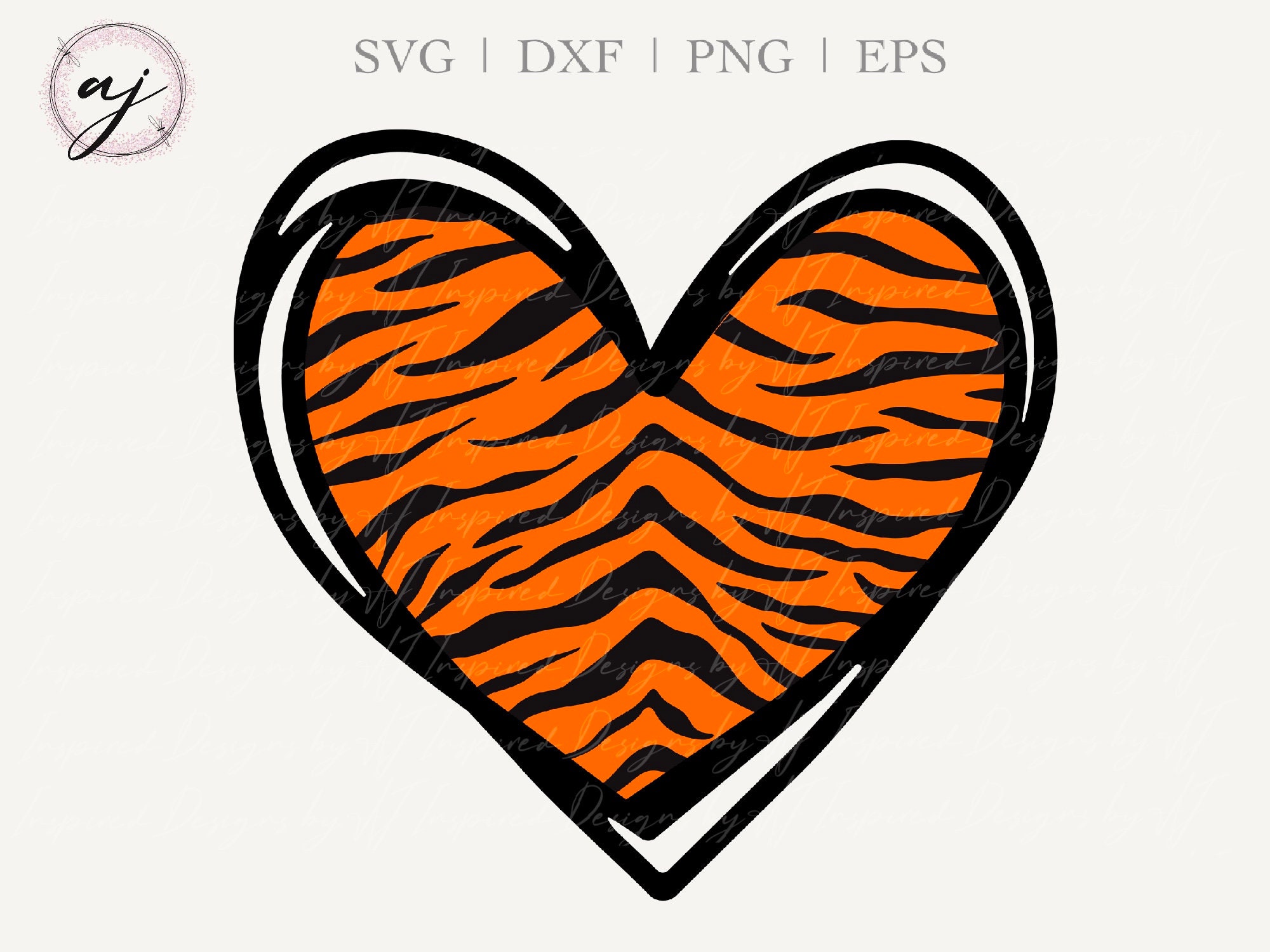 Tiger Heart SVG Tiger Print SVG Tiger Stripes Svg Tiger - Etsy UK