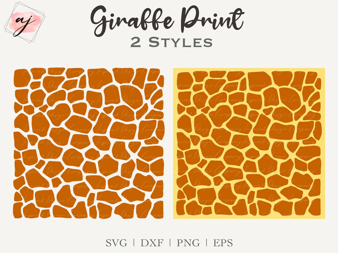 Giraffe Print SVG Giraffe Pattern SVG Giraffe SVG Png Dxf - Etsy