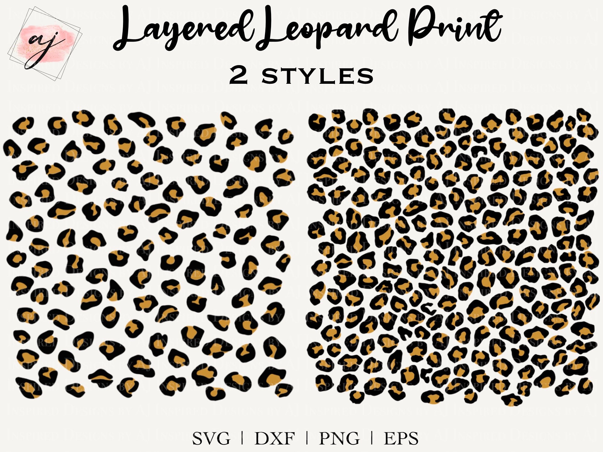 Layered Leopard Print SVG Cut File for Cricut Silhouette - Etsy