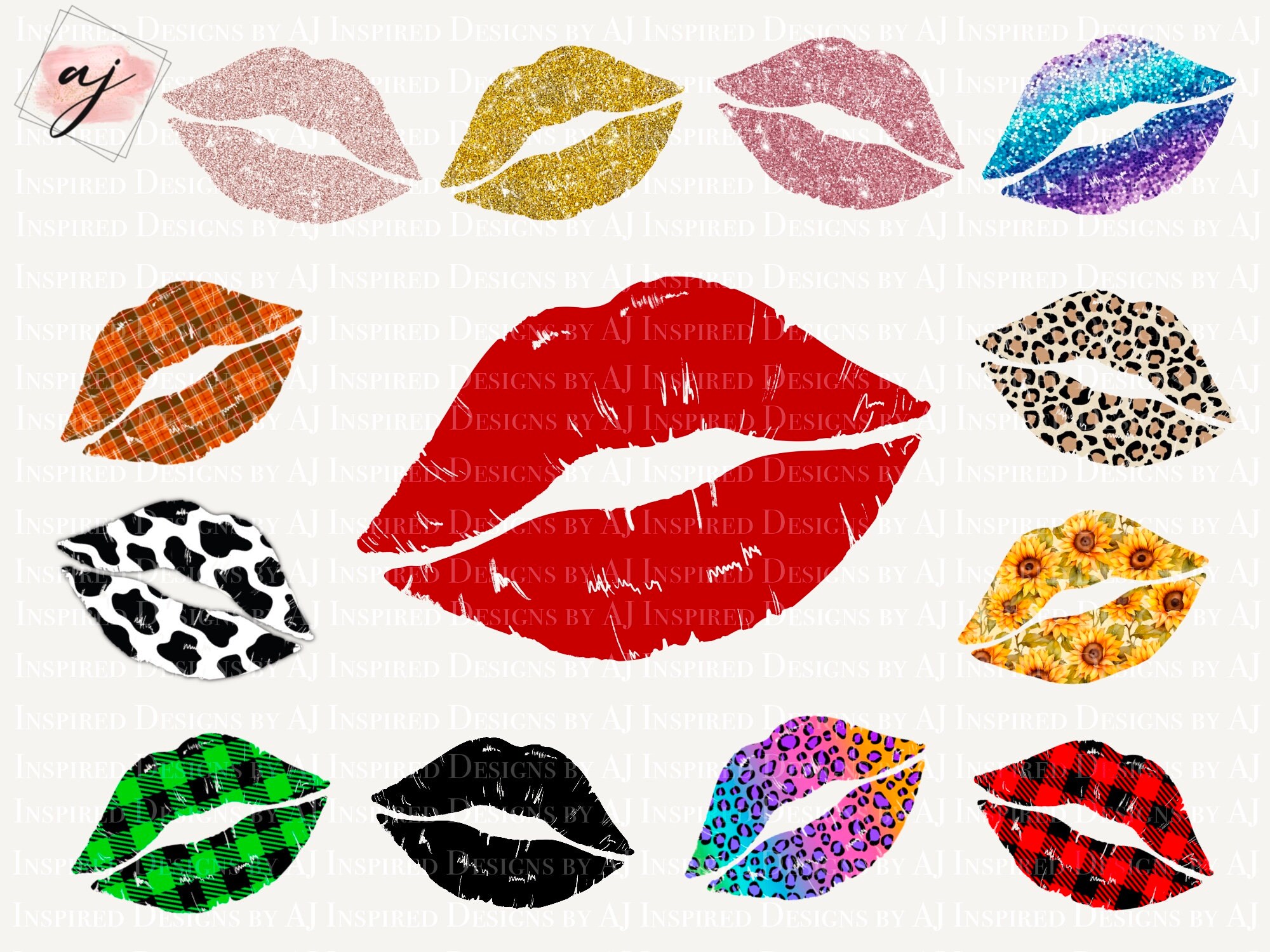 20 Lips Kiss PNG Bundle Sublimation Clipart Bundle Lips - Etsy