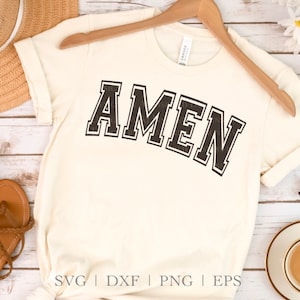 Amen SVG, Amen Varsity College Font, Amen University, Christian Shirt ...