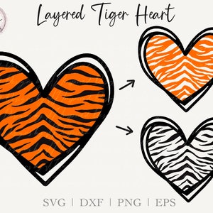 Tiger Heart SVG, Tiger Print SVG, Tiger Stripes Svg, Tiger Pattern Svg ...