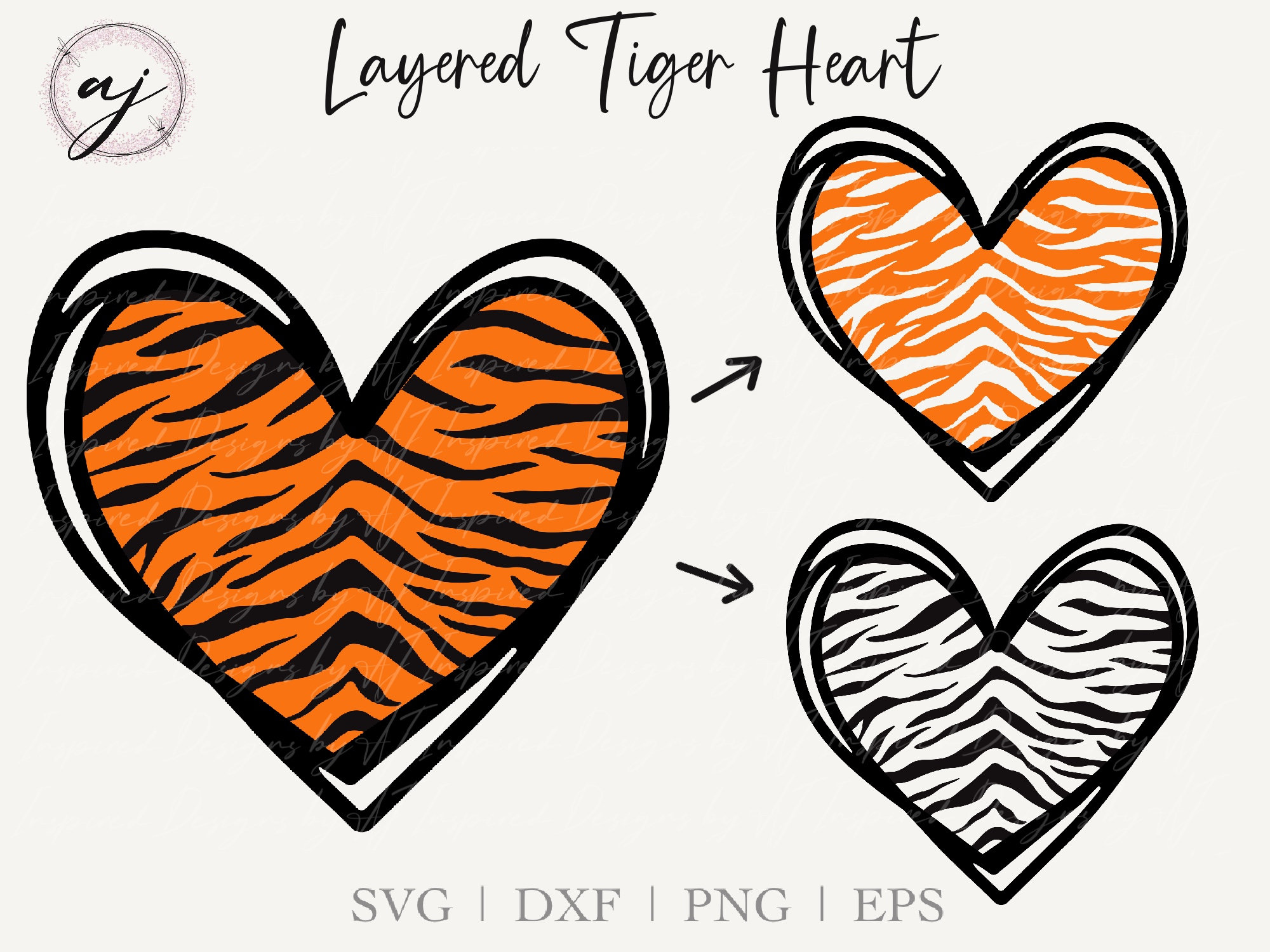 Tiger Heart SVG Tiger Print SVG Tiger Stripes Svg Tiger | Etsy Ireland