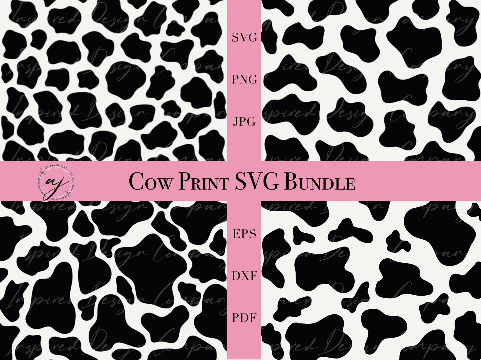 Cow Print SVG Bundle Cow Pattern SVG Cow Spots Svg Animal - Etsy