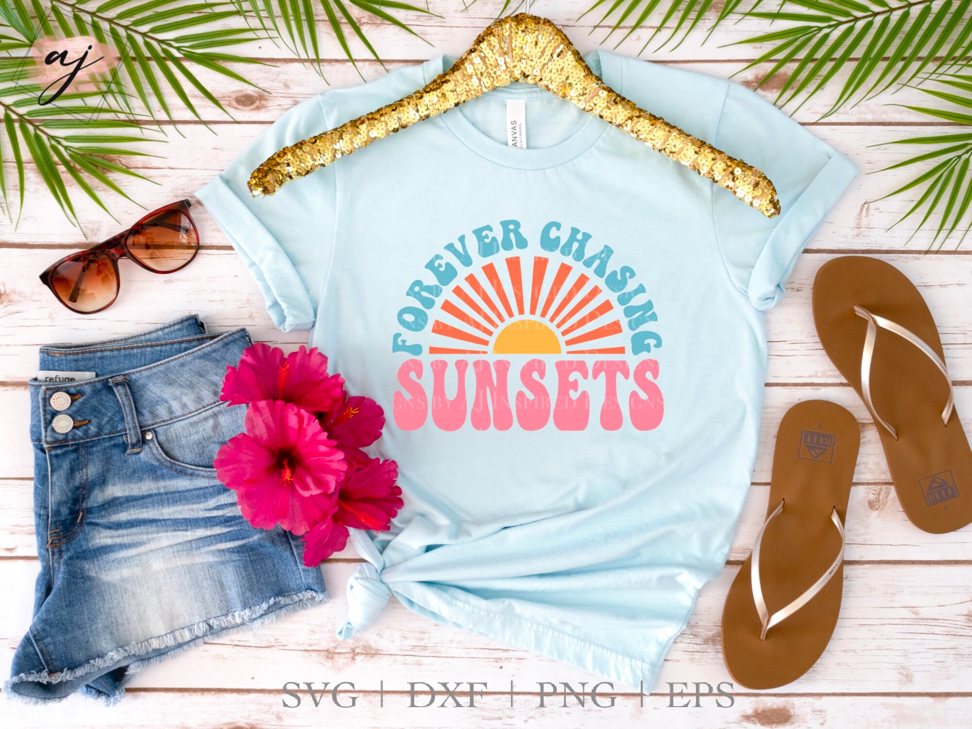 Forever Chasing Sunsets SVG Cut File and PNG Sublimation Design, Svg ...