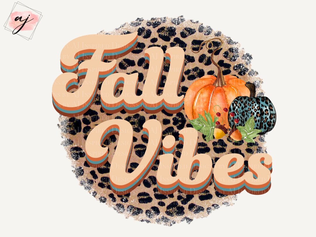 Retro Fall Vibes PNG Sublimation Design Fall PNG Autumn - Etsy