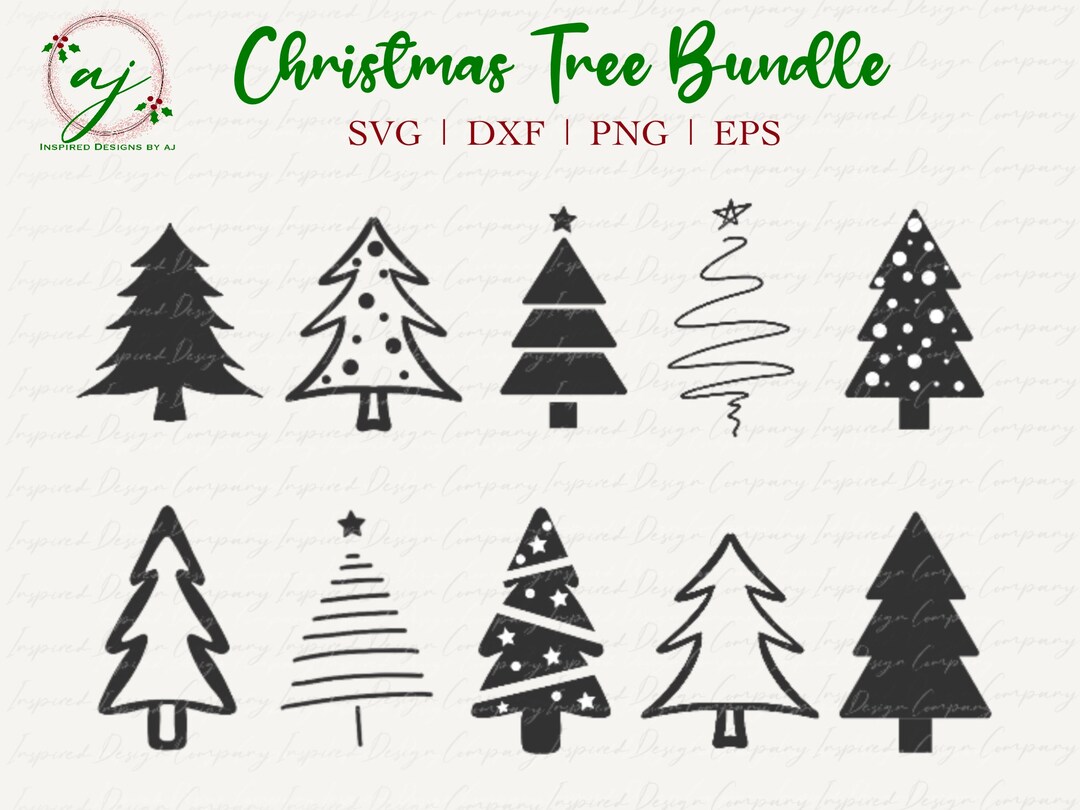 Christmas Tree SVG Bundle, Xmas Tree SVG, Christmas Tree Cut File ...