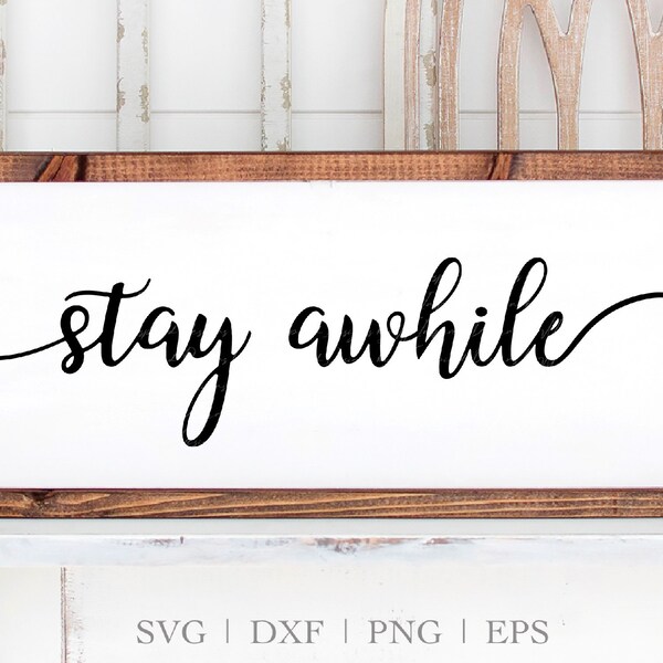 Stay Awhile Canvas - Etsy