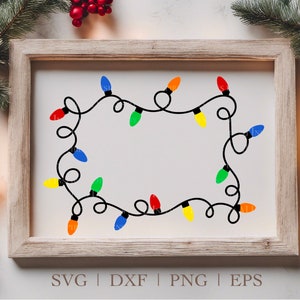 Tangled Christmas Lights SVG, Stringed Christmas Lights SVG Cut File ...