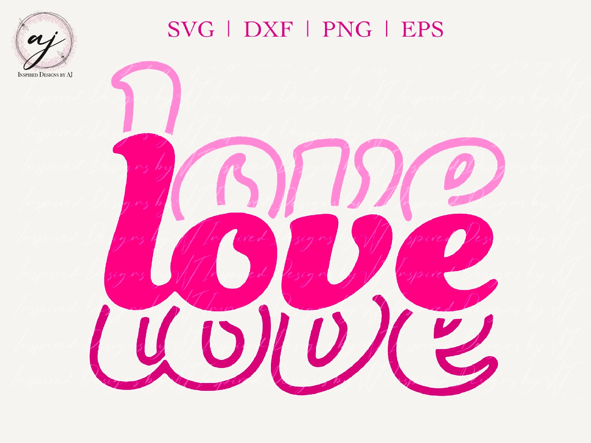 Love SVG Valentine SVG Retro Love Svg Retro Valentine Svg | Etsy