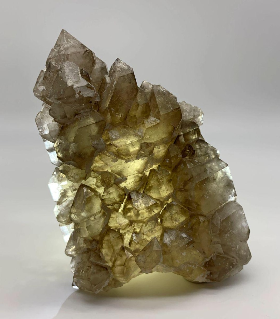 Jacare Smoky Quartz Crystal With Tabular Quartz Drusy (OS48) - Etsy