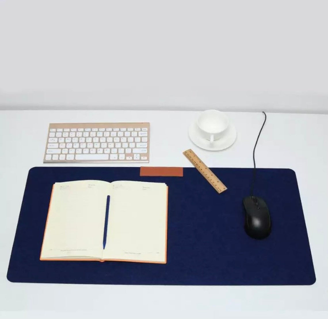 Large Office Computer Desk Mat Modern Table Keyboard Mouse - Etsy