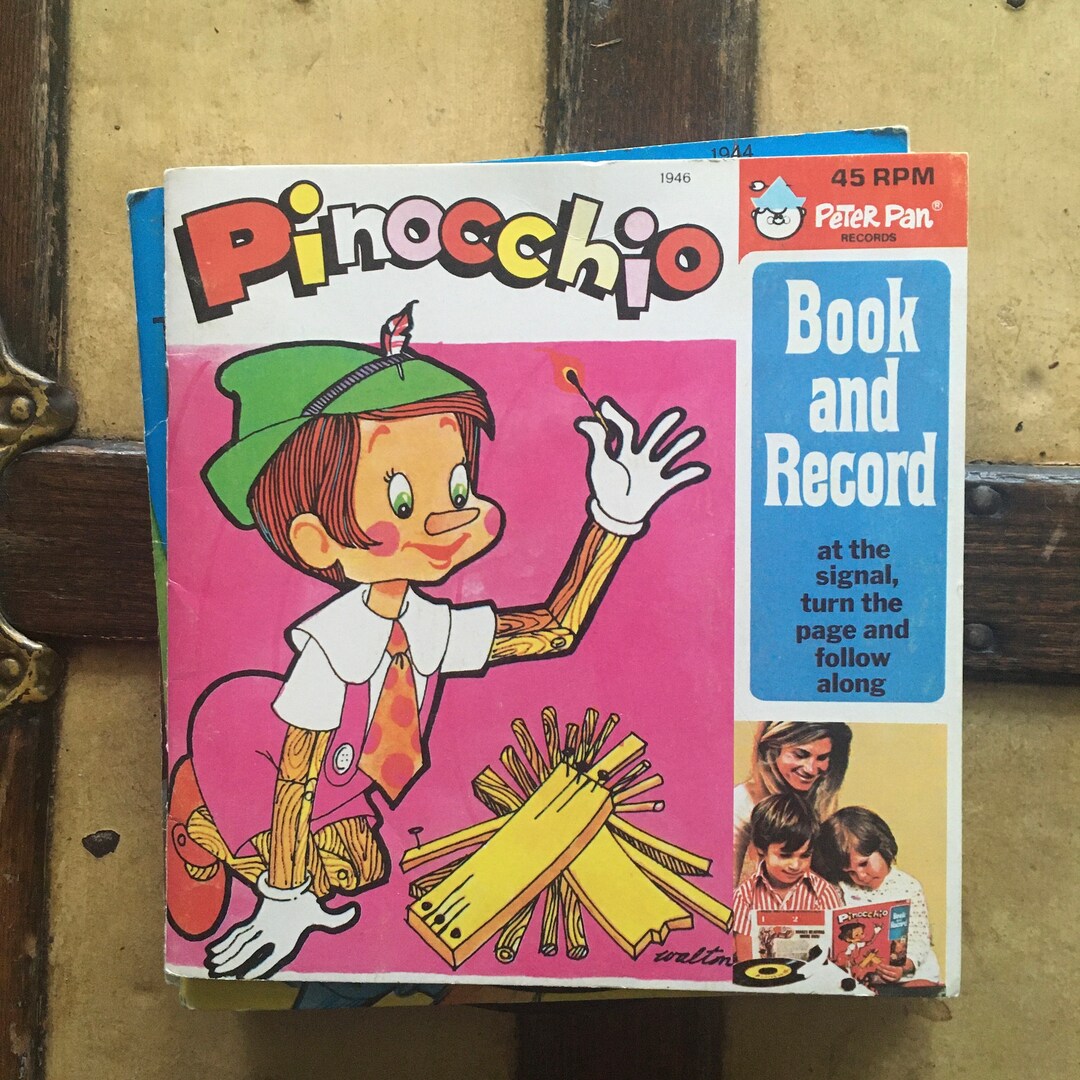 Pinocchio Children's Storybook and Record - Etsy