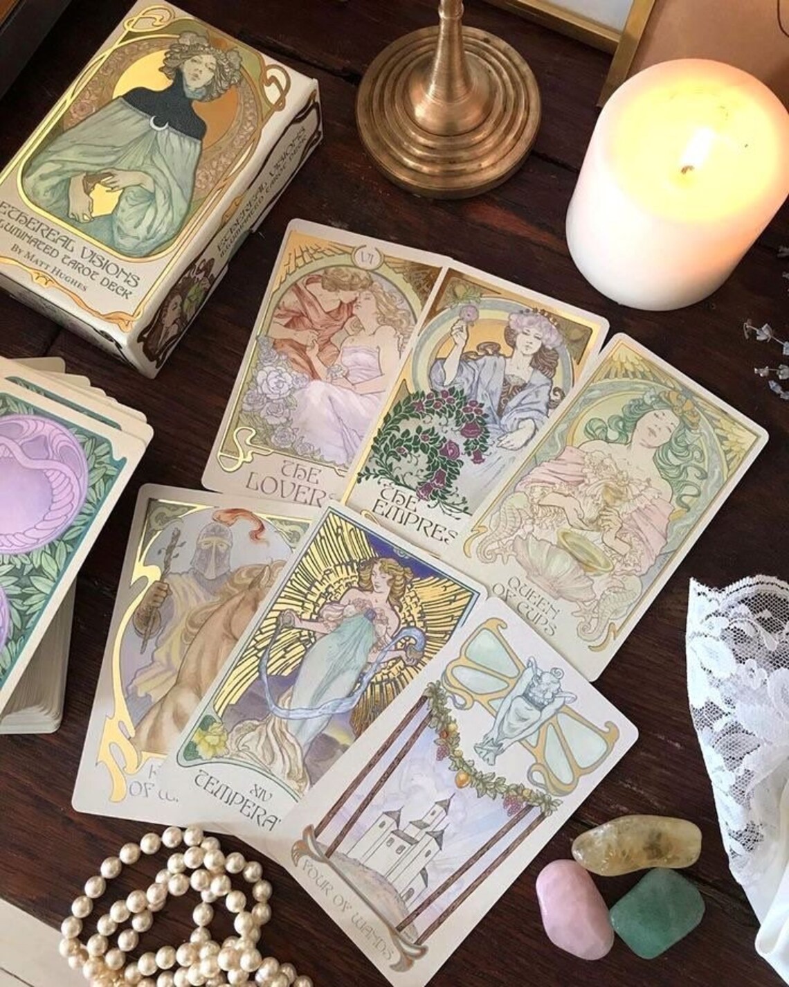 Tarot Deck Oracle Deck 78 Cards Ethereal Visions Illuminated - Etsy