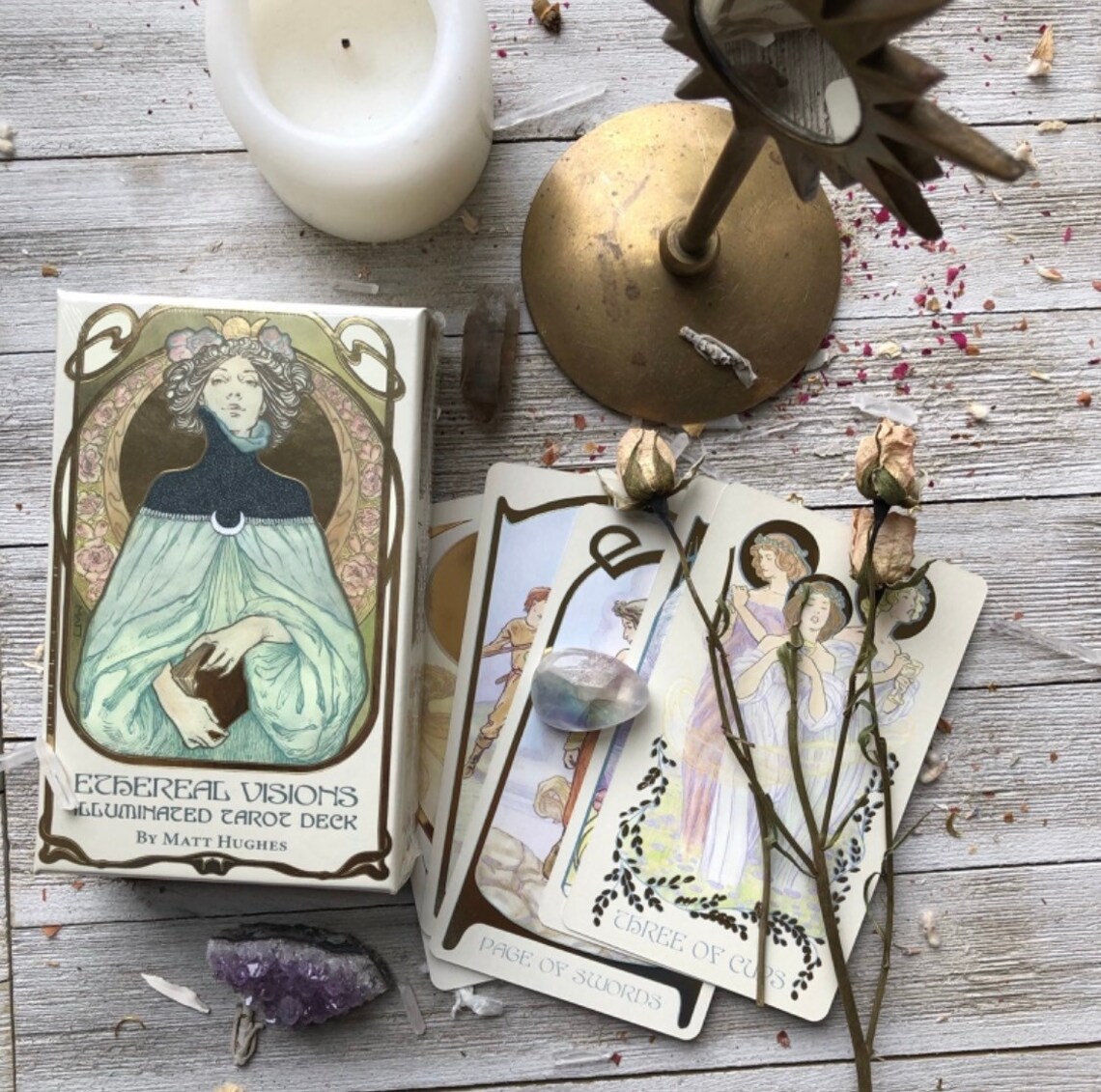 Tarot Deck Oracle Deck 78 Cards Ethereal Visions Illuminated - Etsy