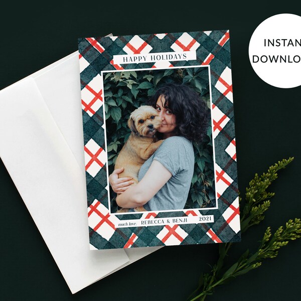 Holiday Card Template - Etsy