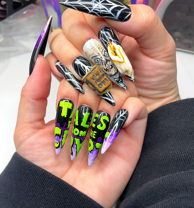 Tales From the Crypt-crypt Keeper Press on Nails-medium - Etsy