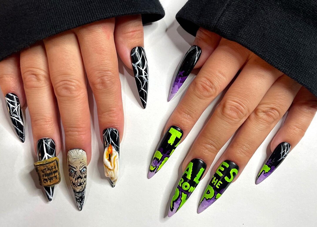 Tales From the Crypt-crypt Keeper Press on Nails-medium - Etsy