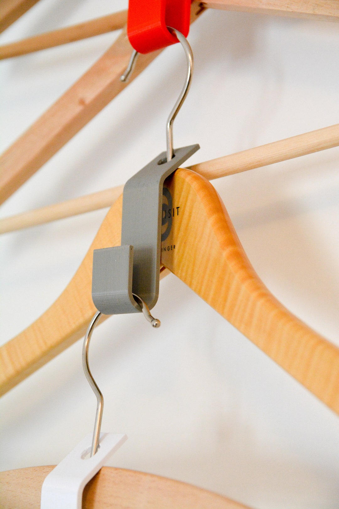 Set of 5 Pieces Clothes Hanger Extension Coat Hook Wardrobe Connector ...