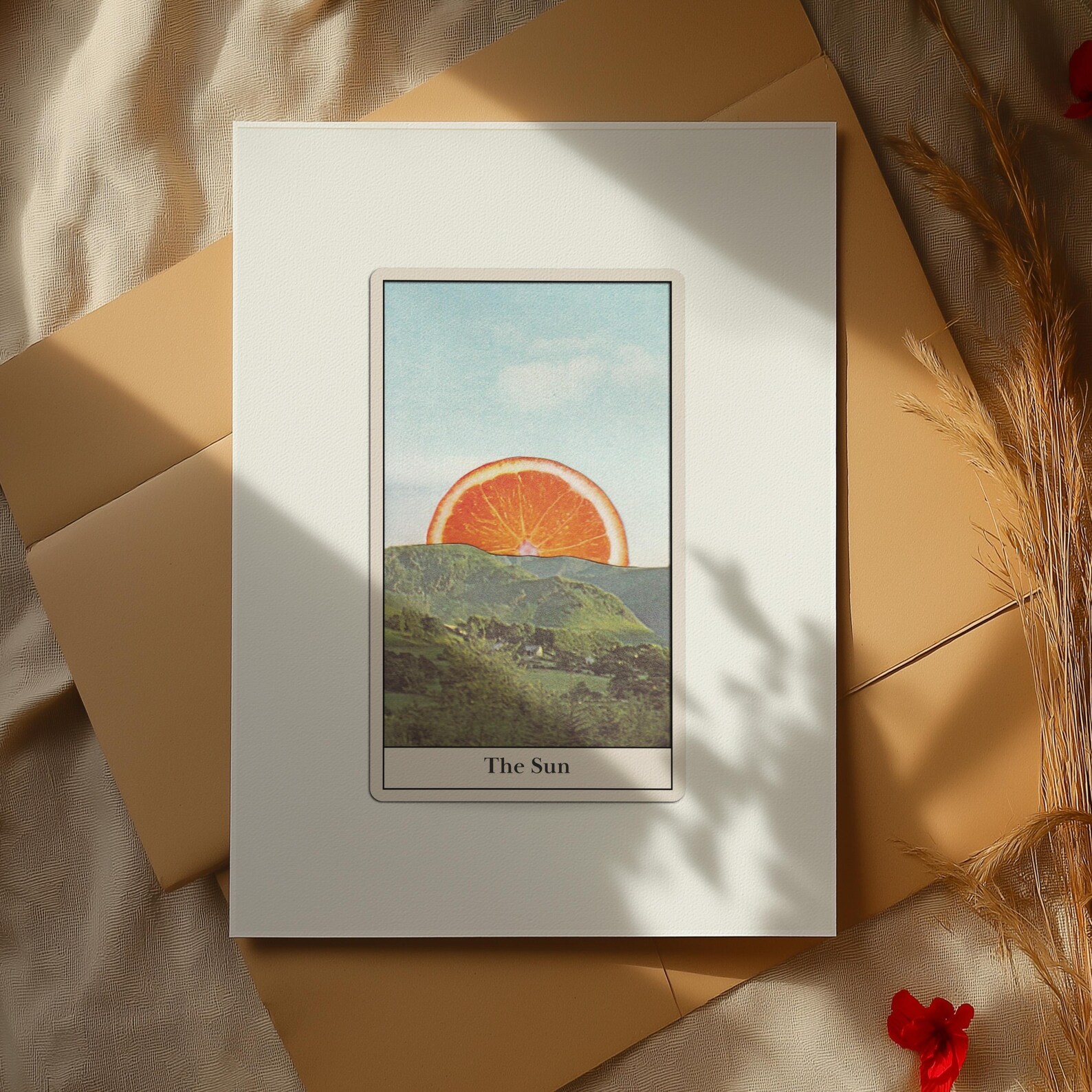 Sunrise Tarot Art | Surreal Abstract Collage Framed Artwork - Etsy