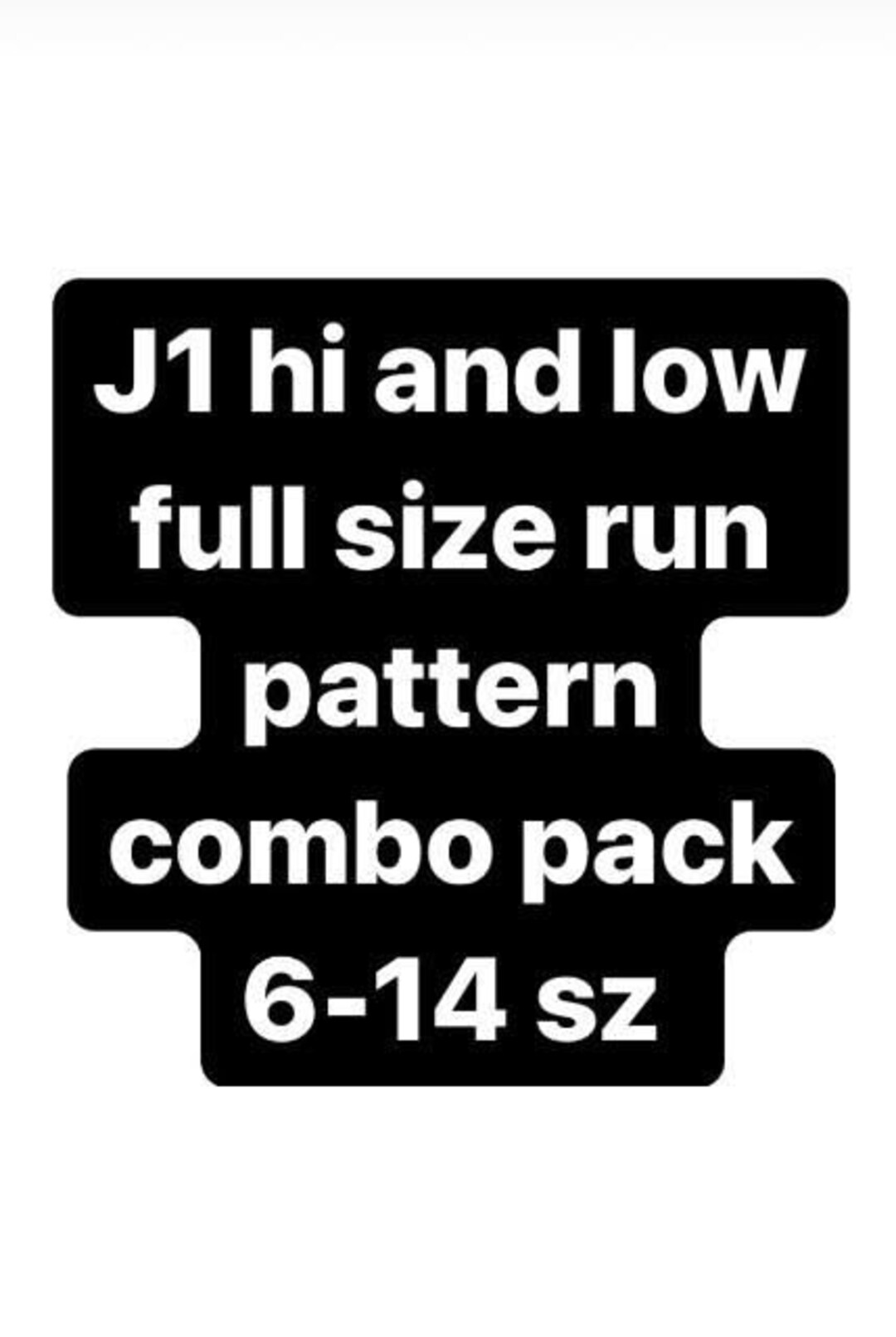 Jordan 1 Hi and Low Full Run Combo Pattern Size 6~14 - Etsy