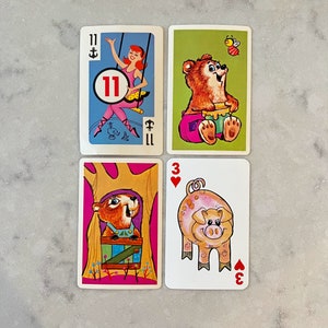 Children's Themed Loose Playing Cards, Game Pieces, Trading Cards ...