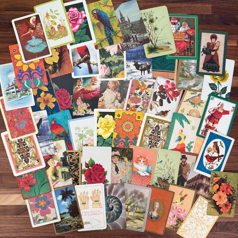 Vintage Playing Cards Deck: 54 Unique Designs for Crafting & Collecting ...
