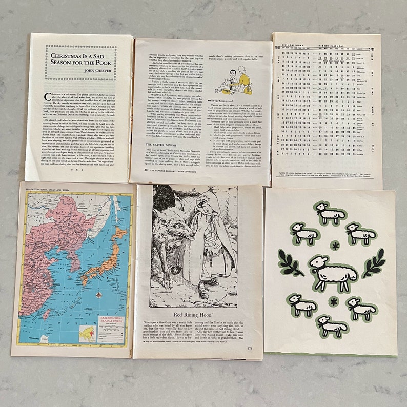 Book Pages Vintage Book Page Packet Assorted Vintage Book Page - Etsy